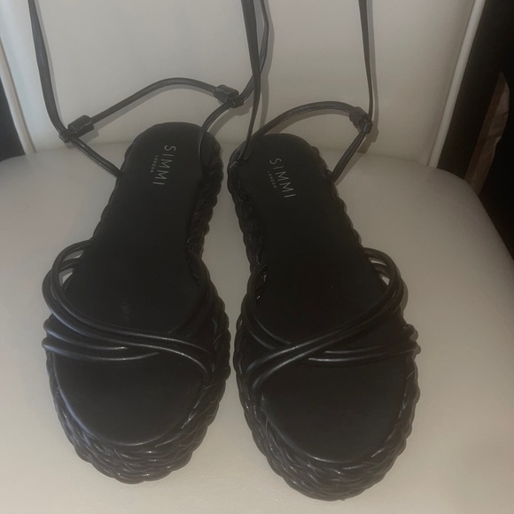 Simmi London | Shoes | Simmi London Faux Leather Lace Up Sandal | Poshmark
